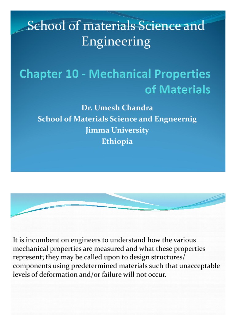 Mechanical Properties | PDF | Deformation (Engineering) | Elasticity (Physics)