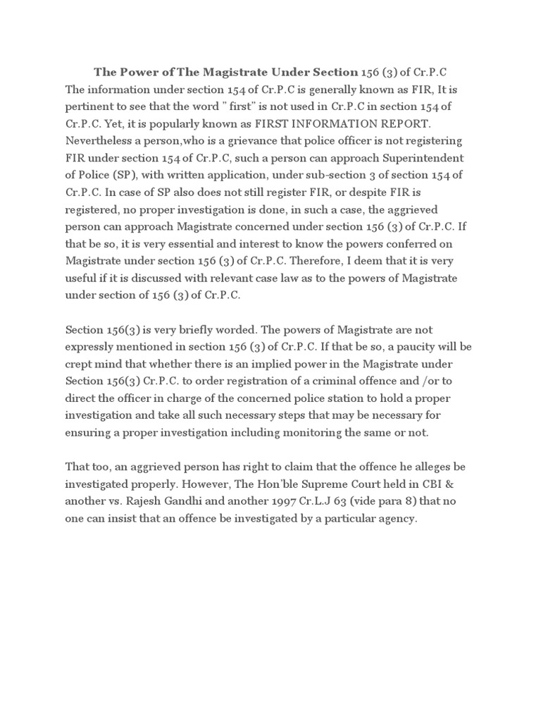 The Power of The Magistrate | PDF