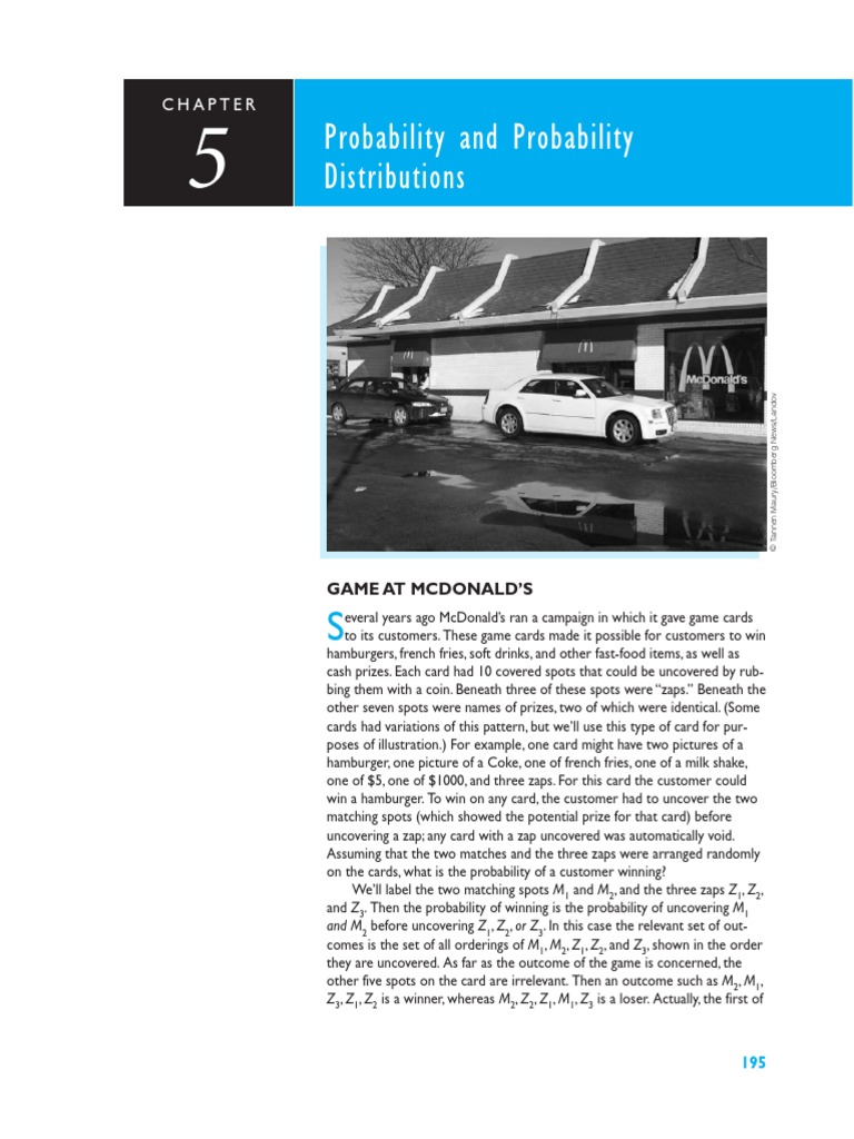 Probability and Probability Distributions (Chapter 5) | PDF | Random Variable | Probability