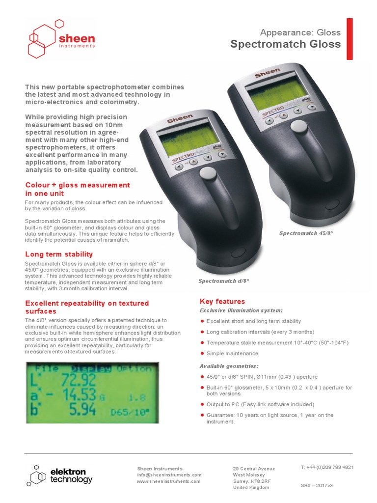 SHE6 Spectromatch V3 | PDF | Electromagnetic Radiation | Applied And ...