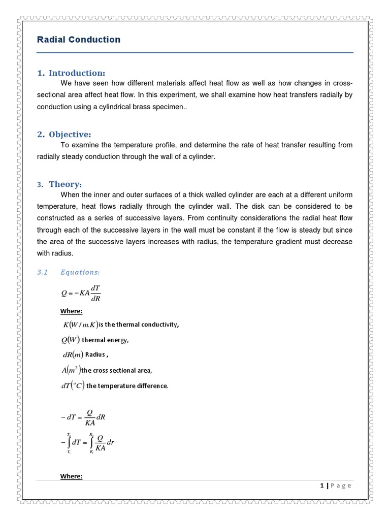 Radial Conduction | PDF | Thermal Conduction | Heat Transfer