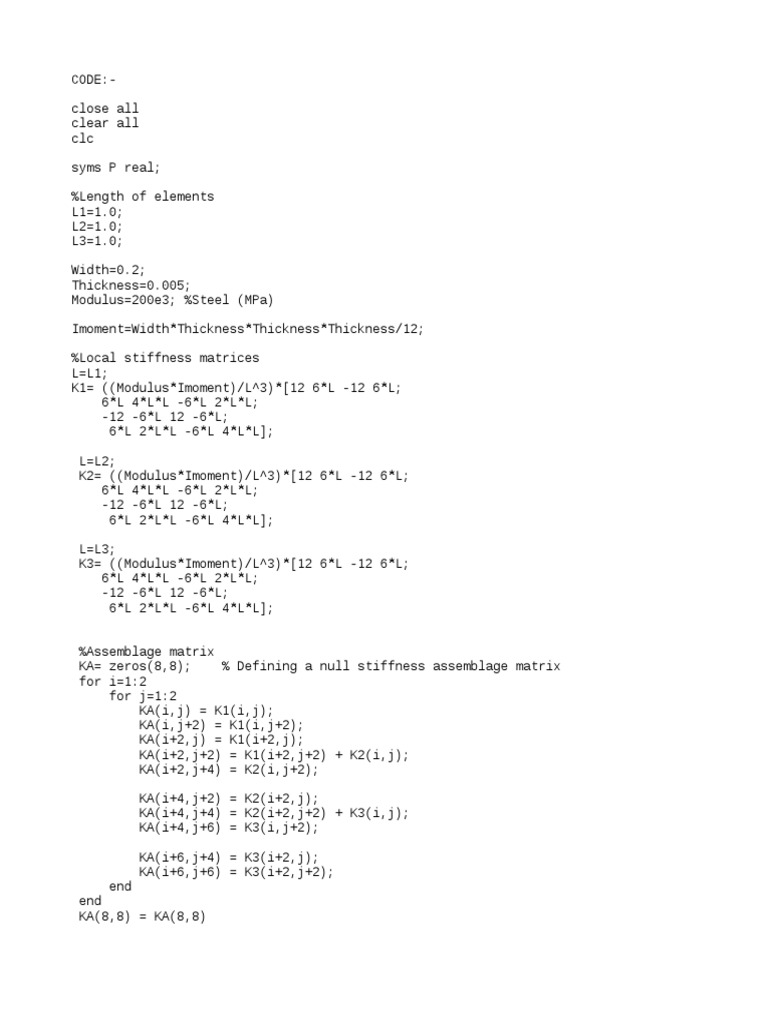 New Method Four Point Bending Matlab | PDF | Bending | Mathematical Analysis