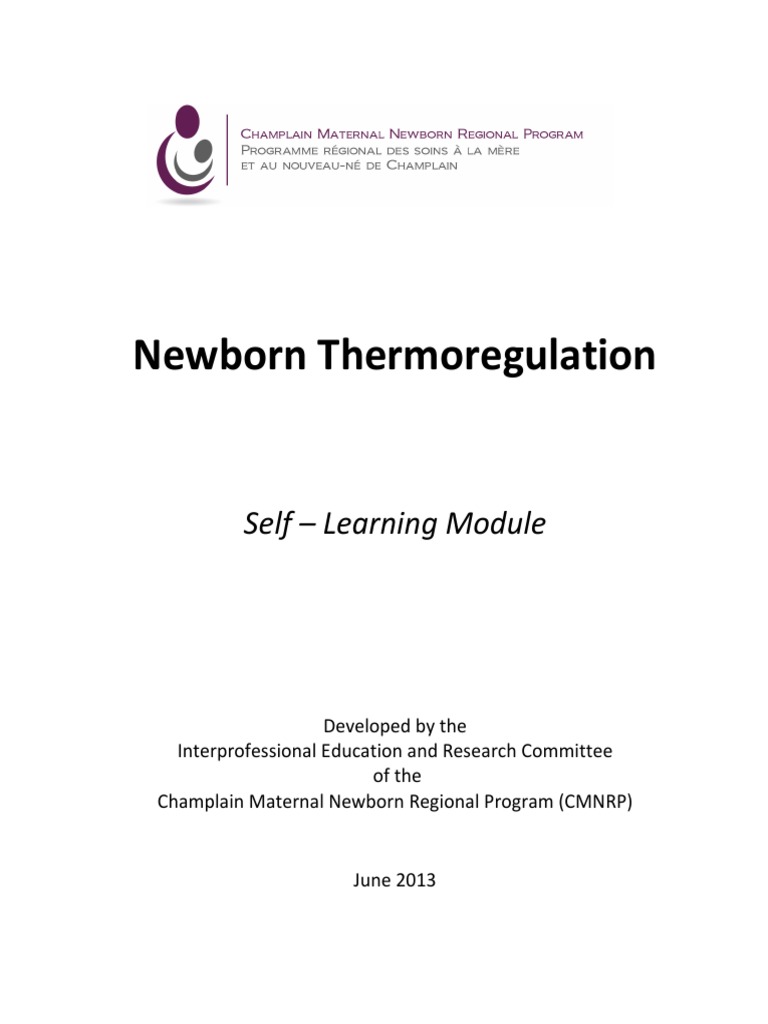 Newborn Thermoregulation SLM 2013 06 | PDF | Hypothermia | Heat Transfer