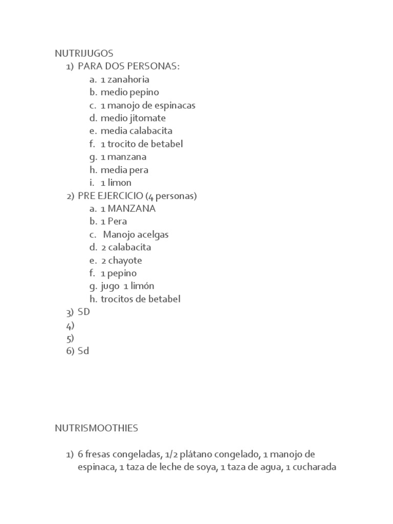 Nutri Jugos | PDF