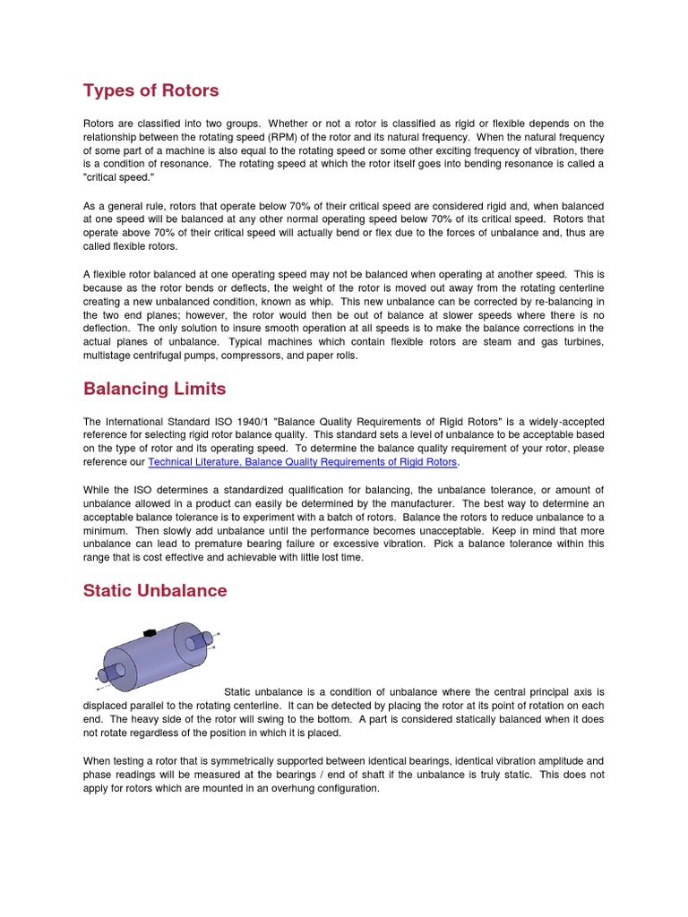 IRD Balancing of Rotors | PDF | Turbine | Bearing (Mechanical)