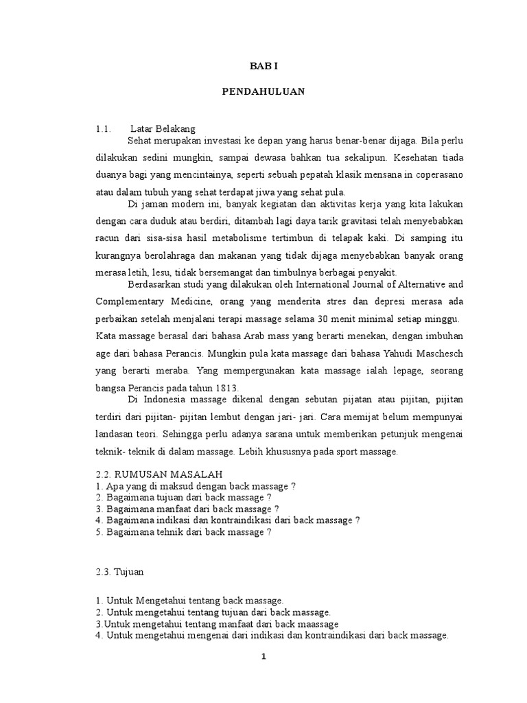 Back Massage Pdf