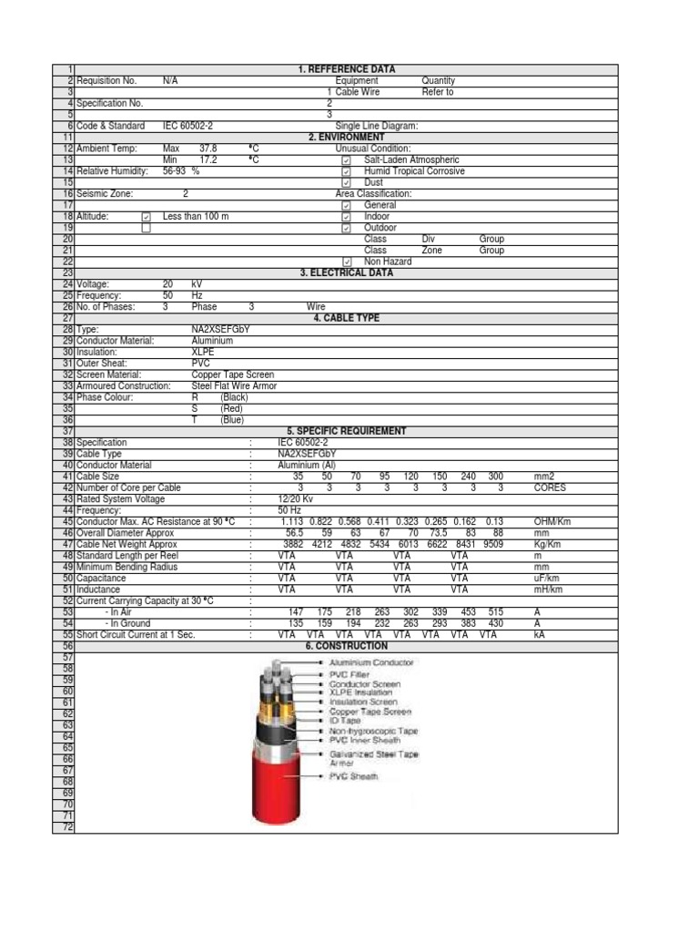 MGS Power Cable Datasheet | PDF | Cable | Electrical Conductor