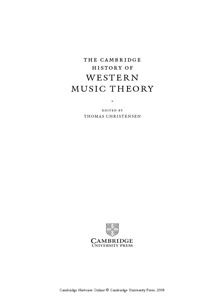 Christensen (Ed.), History of Western Music Theory | PDF | Music Theory ...