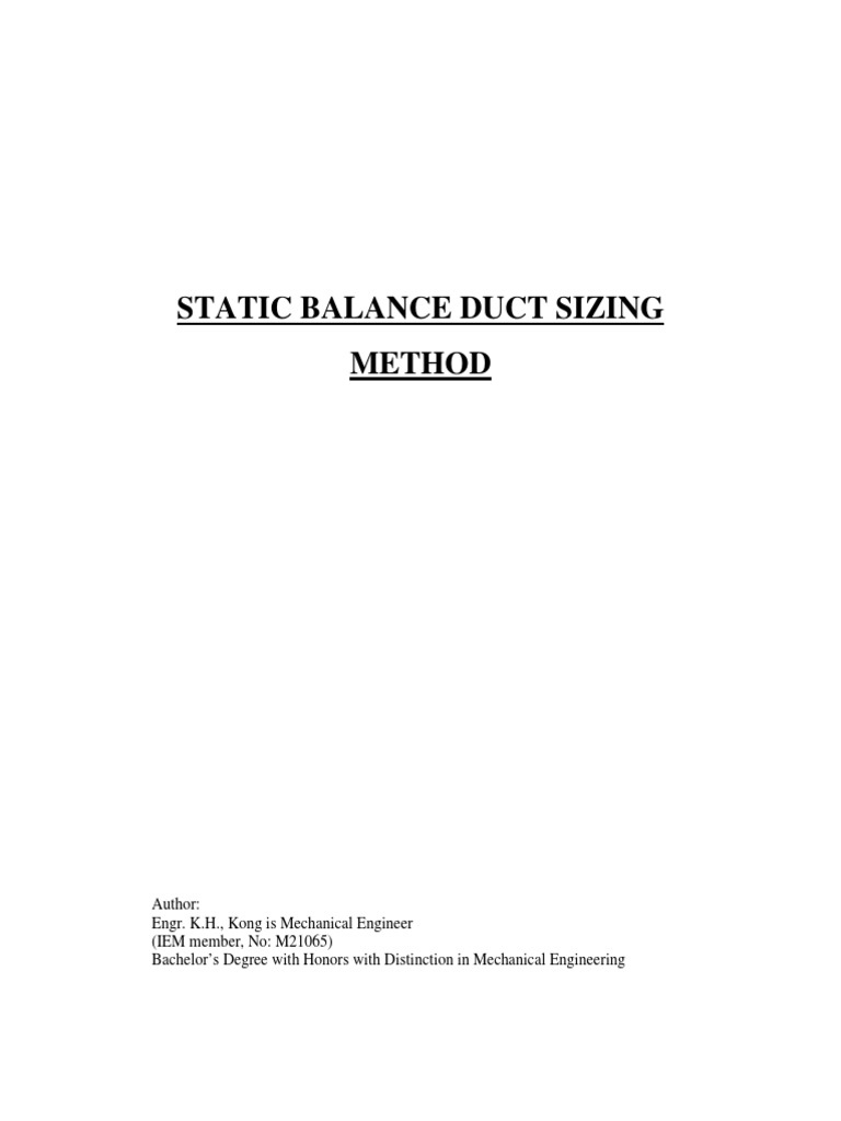 Static Balance PDF | PDF | Duct (Flow) | Friction