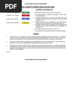 Monthly Inspection Colour Code Chart | PDF