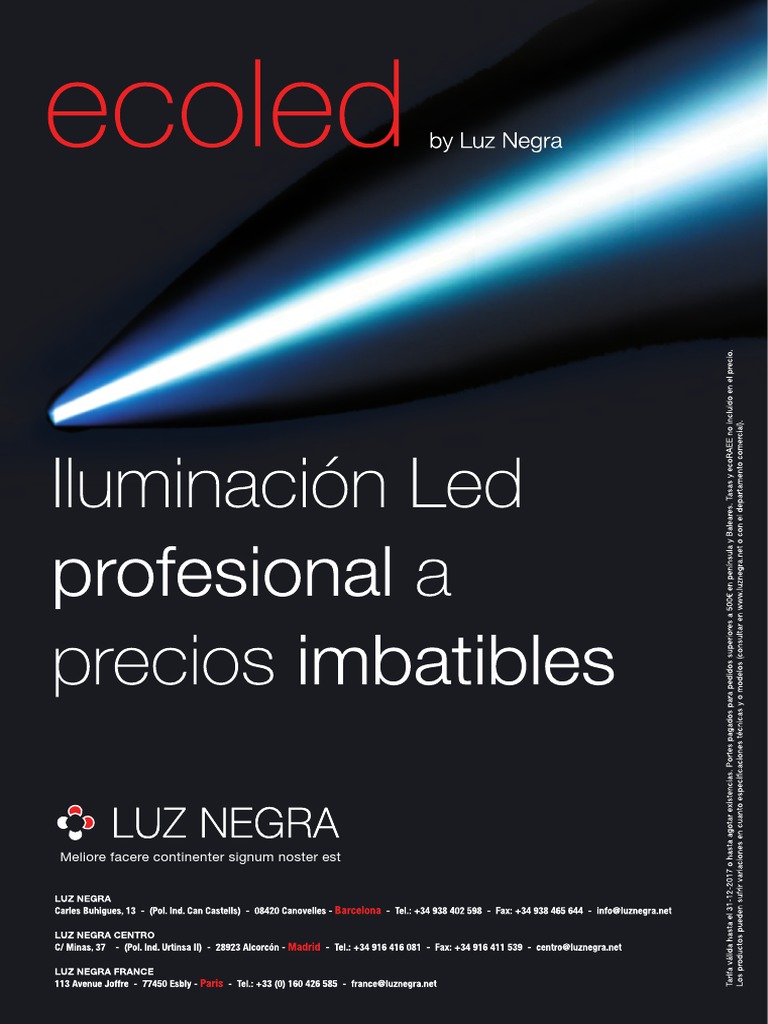 Luz Negra Ecoled | PDF | Diodo emisor de luz | Energia electrica