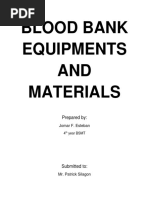 Blood Bank Equipments and Consumables List PDF | PDF | Blood Donation ...