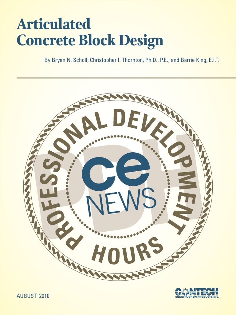 Articulated Concrete Block Design Aug10 PDF | PDF | Civil Engineering ...
