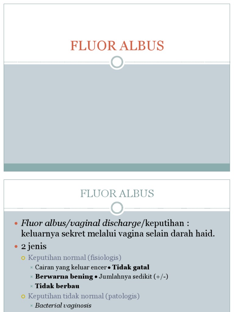 Fluor Albus | PDF