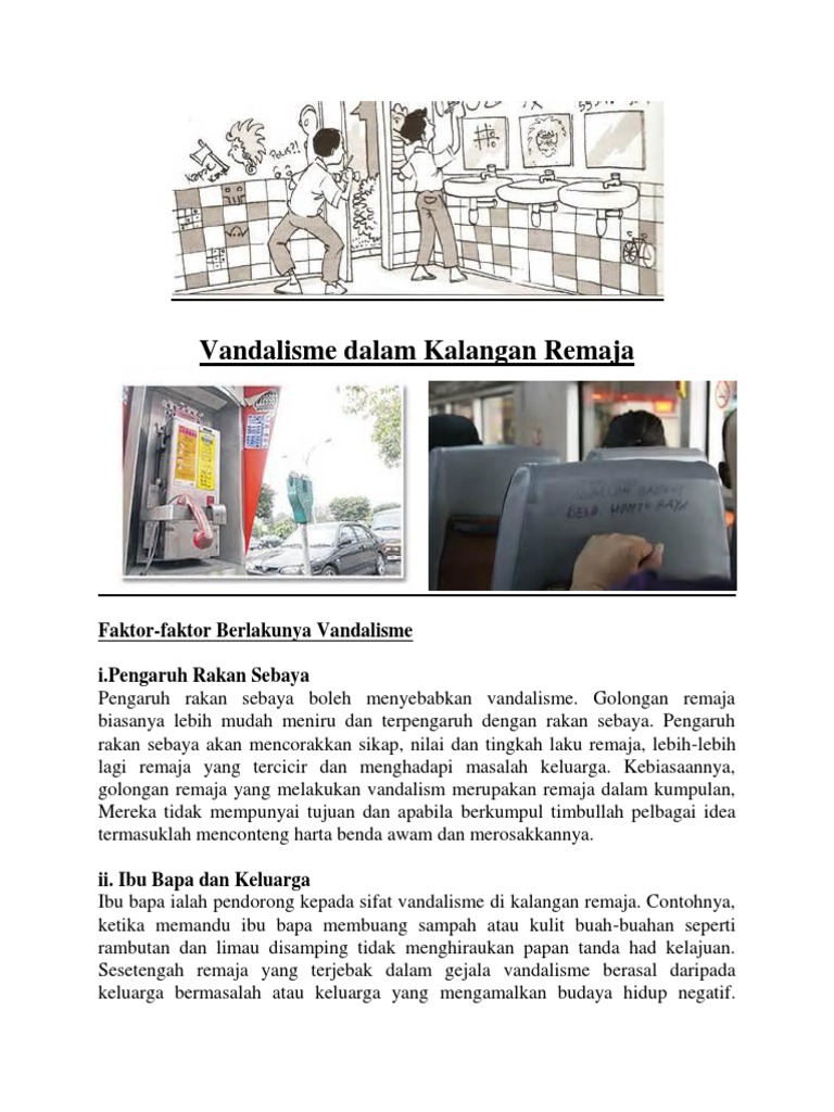 Vandalisme Di Dalam Kalangan Remaja PDF | PDF