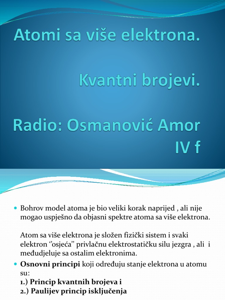 Kvantni Brojevi | PDF