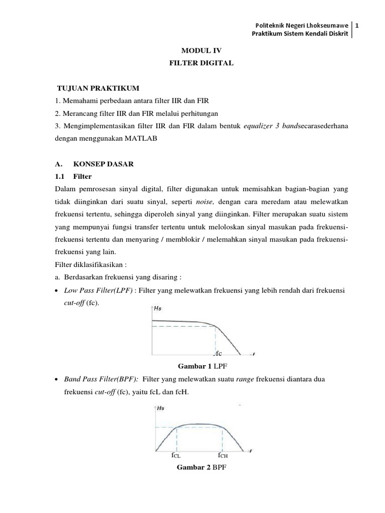 Modul 4 Filter Digital | PDF