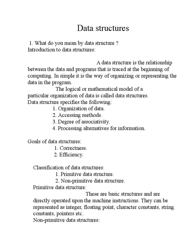 Data Structures and Overview | PDF | String (Computer Science) | Algorithms