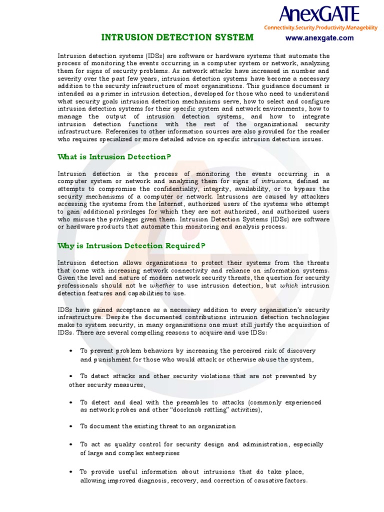 Ids Primer | PDF | Computer Security | Security