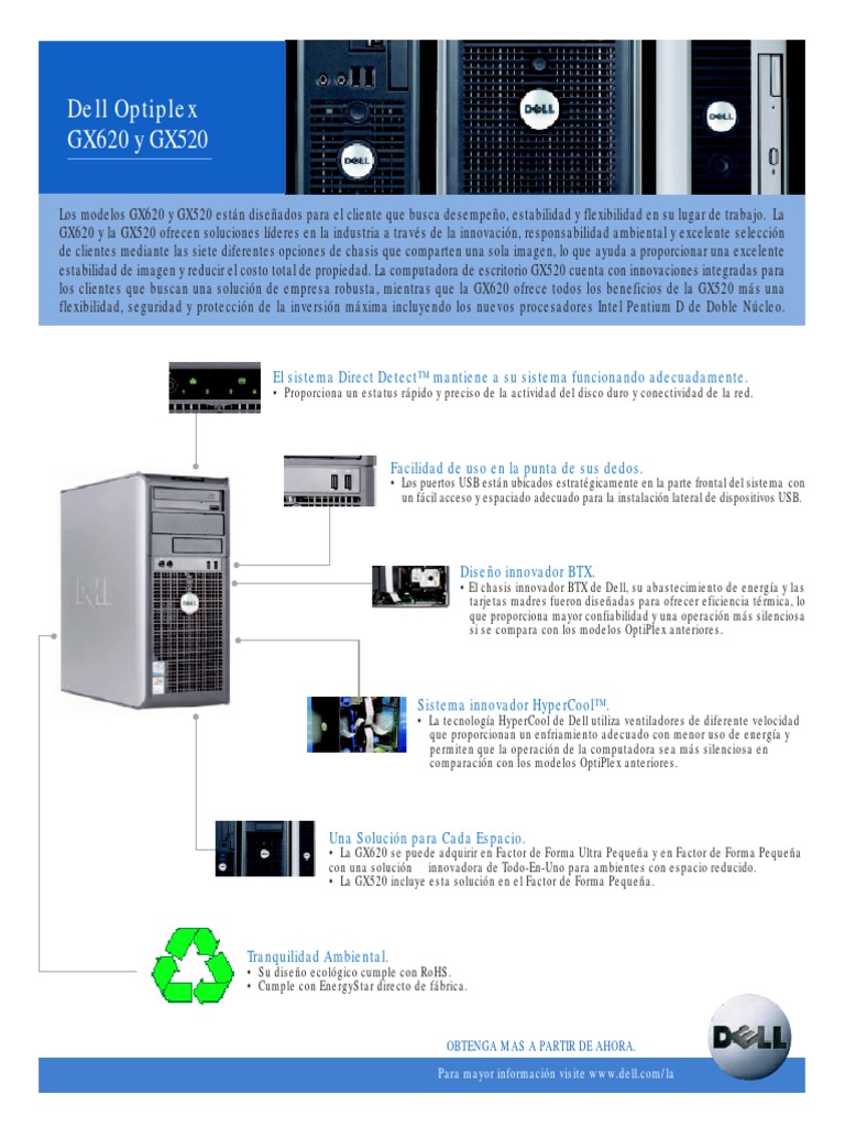 Spec Optix gx520-gx620 Es PDF | PDF | Dell | Microprocesador