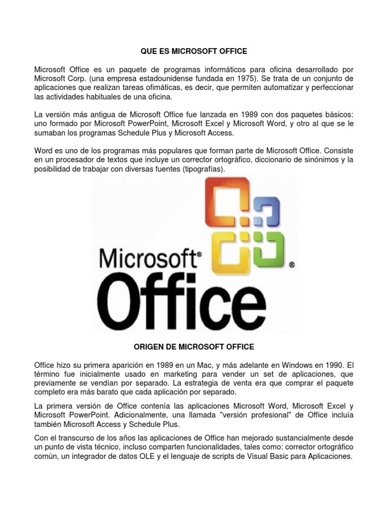 Microsoft Office | PDF | Microsoft Office | Software propietario