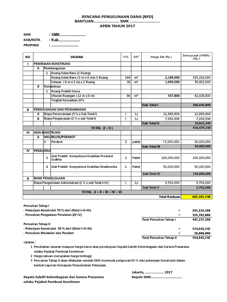 Contoh Pembuatan RPD | PDF