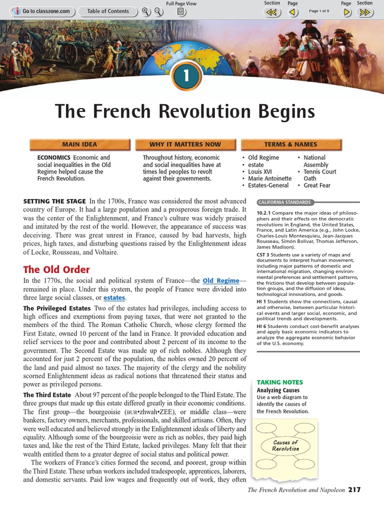 The French Revolution Begins PDF | PDF | French Revolution | Marie ...