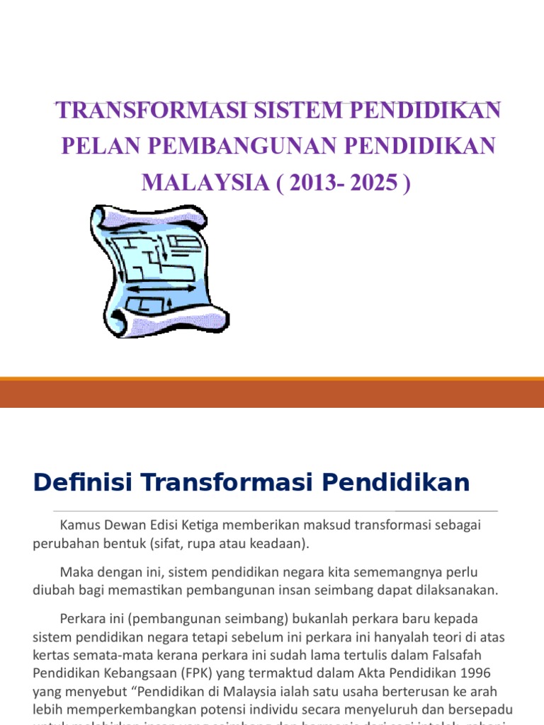 Definisi dan Anjakan Transformasi Pendidikan | PDF | Karier ...