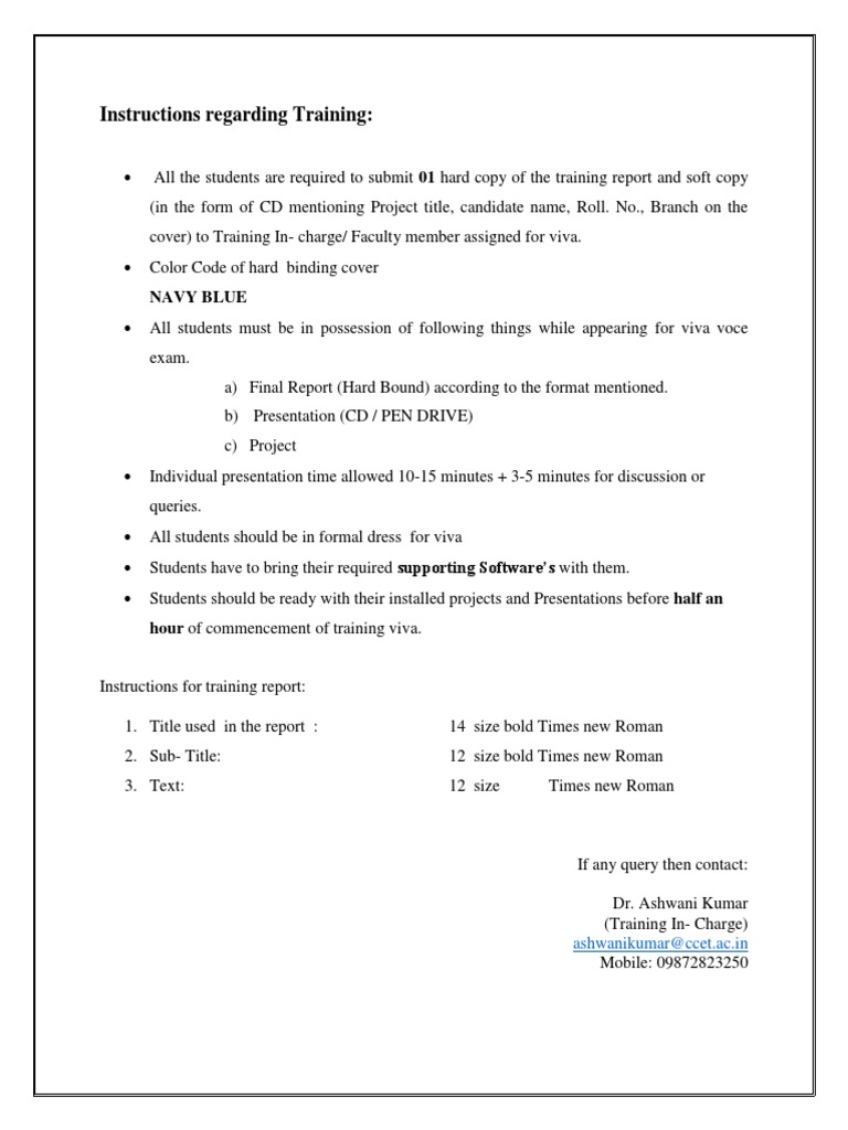 TRAINING Report - Format | PDF | Academia | Science And Technology