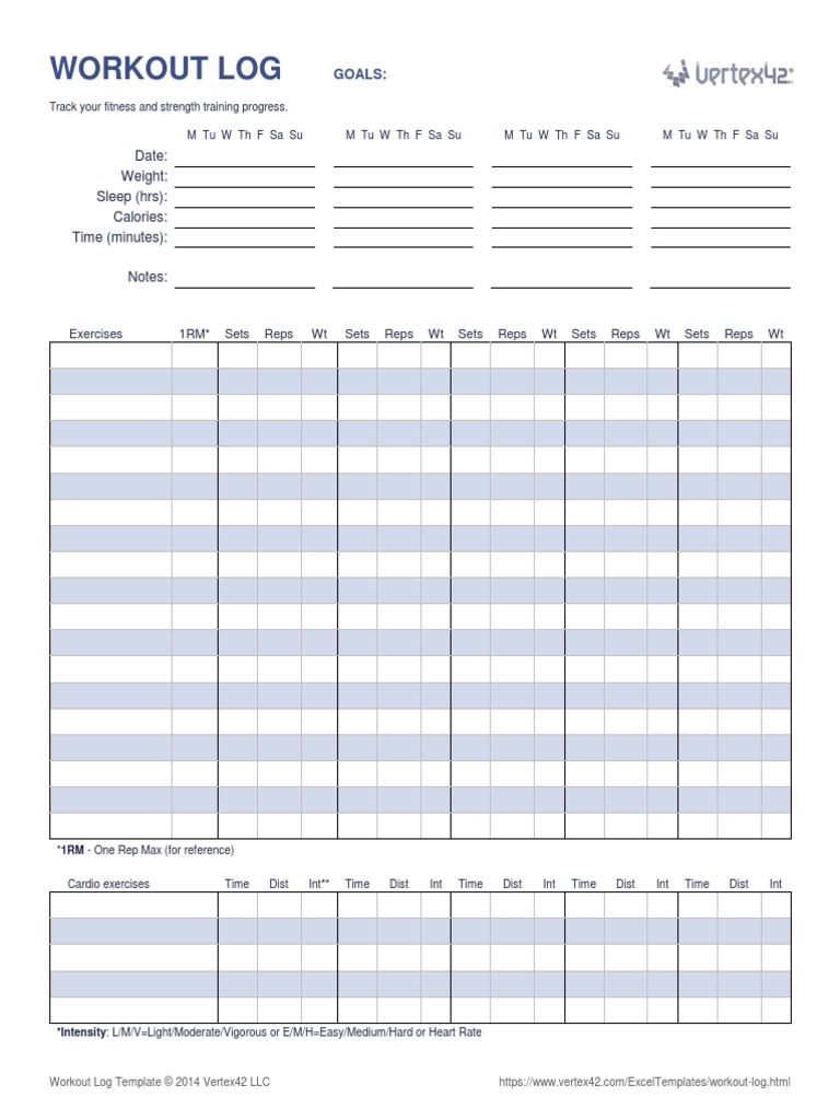 Workout Log Example | PDF