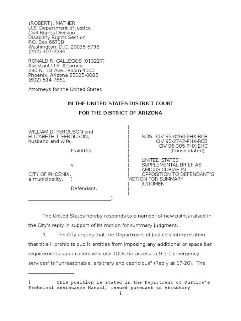In The United States District Court For The District of Arizona | PDF ...