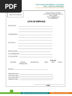 Check List Embarques | PDF