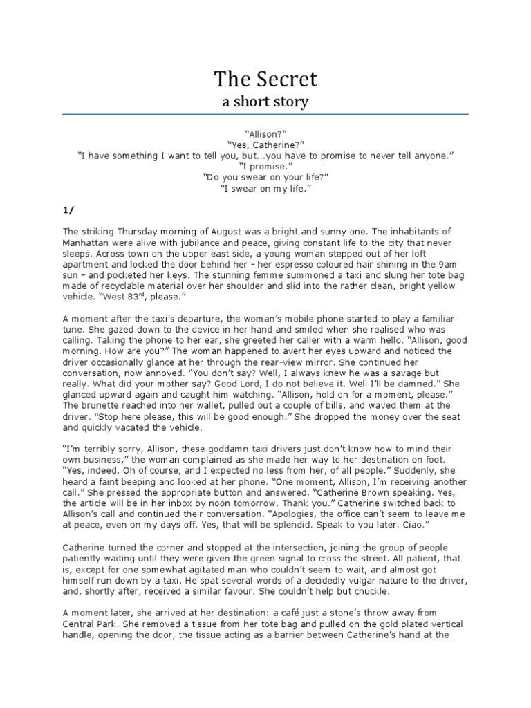 The Secret: A Short Story | PDF