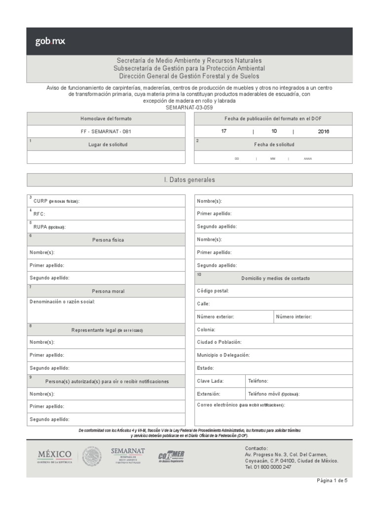 FF Semarnat 081 Semarnat 03 059 Editable | PDF | Conservación | Science