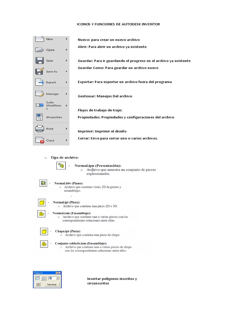 Iconos y Funcionalidad Autodesk Inventor | Ventana (informática ...