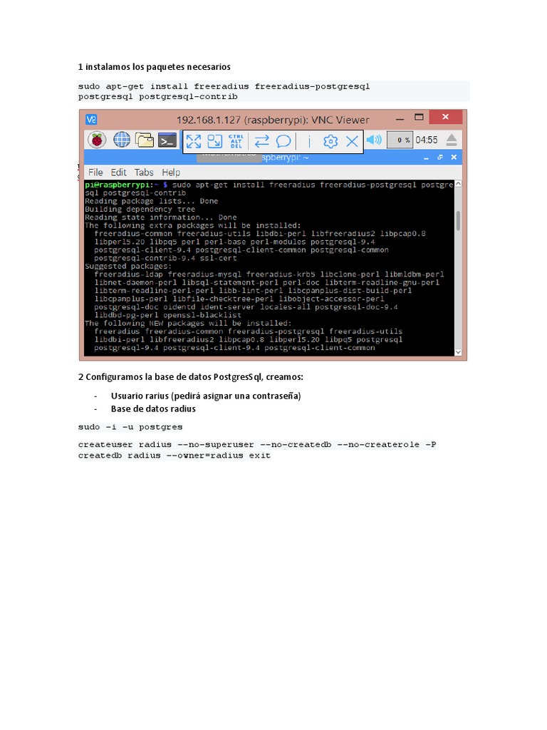Freeradius Con PostgreSql | PDF | Postgre Sql | Autenticación