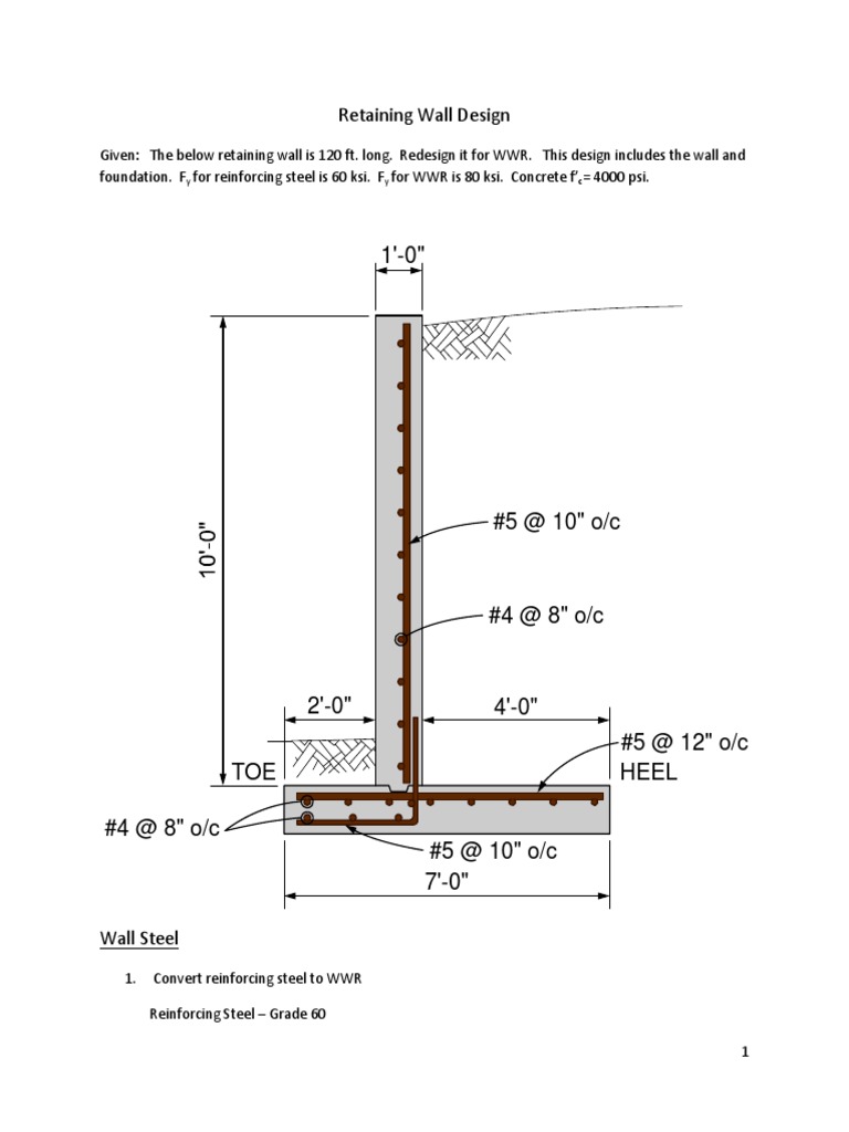 Retaining Wall Design and Details | PDF | Structural Engineering ...