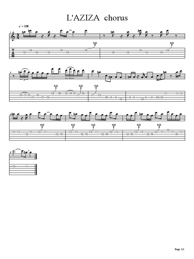 L'AZIZA Chorus Sheet Music | PDF | Musical Compositions | Francophone Music