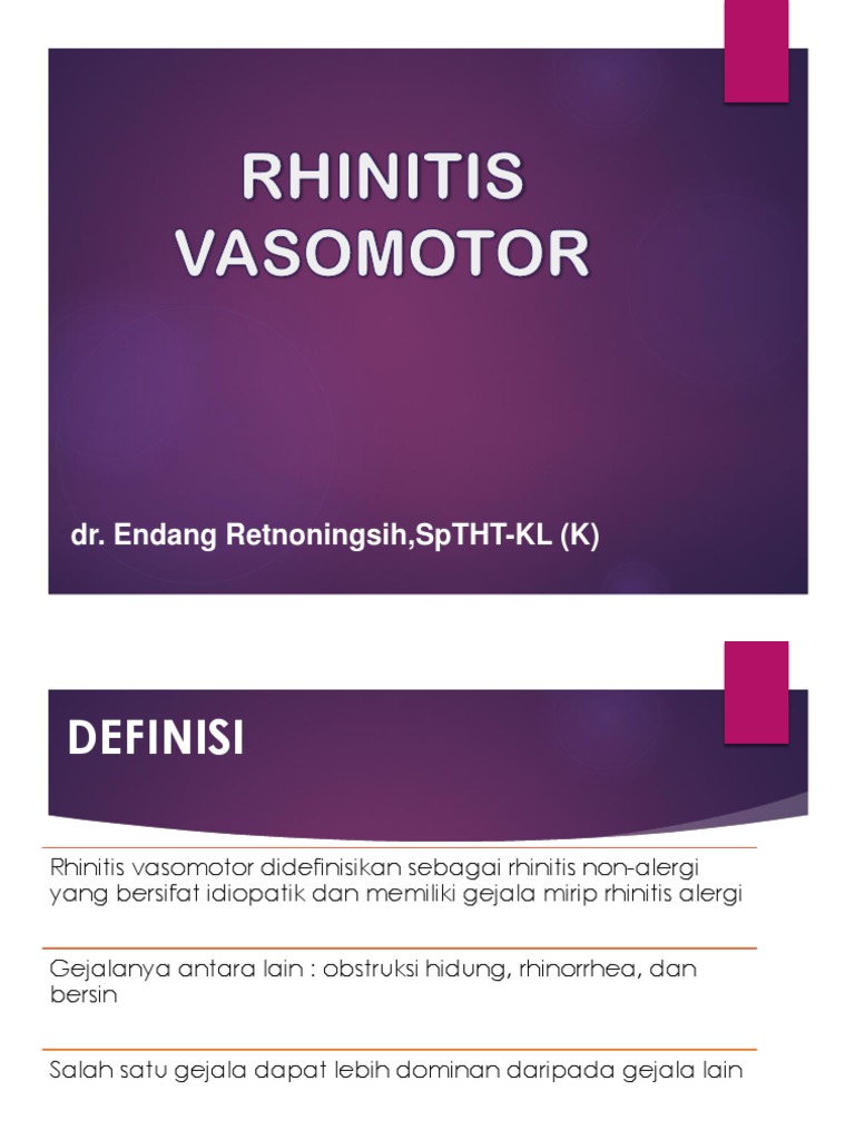 Rhinitis Vasomotor | PDF