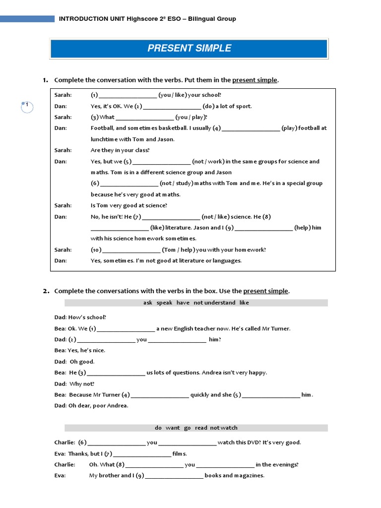 PRESENTE SIMPLE-ADVERBIOS FRECUENCIA.pdf | Languages | Leisure