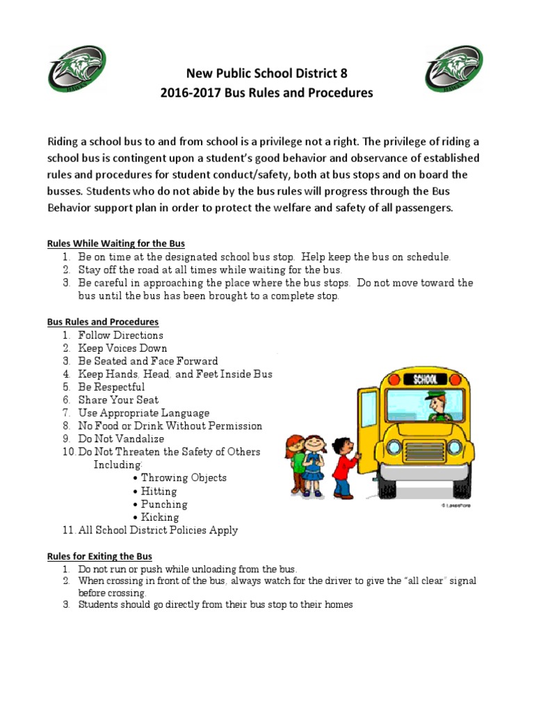 Bus Rules and Procedures | PDF | School Bus | Bus