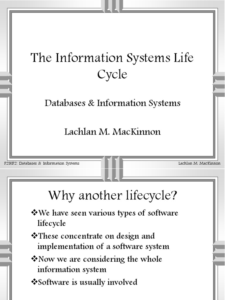 The Information Systems Life Cycle | PDF | Product Lifecycle ...