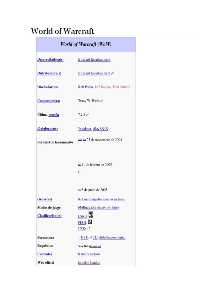 World of Warcraft | PDF | Mundo de Warcraft | Warcraft