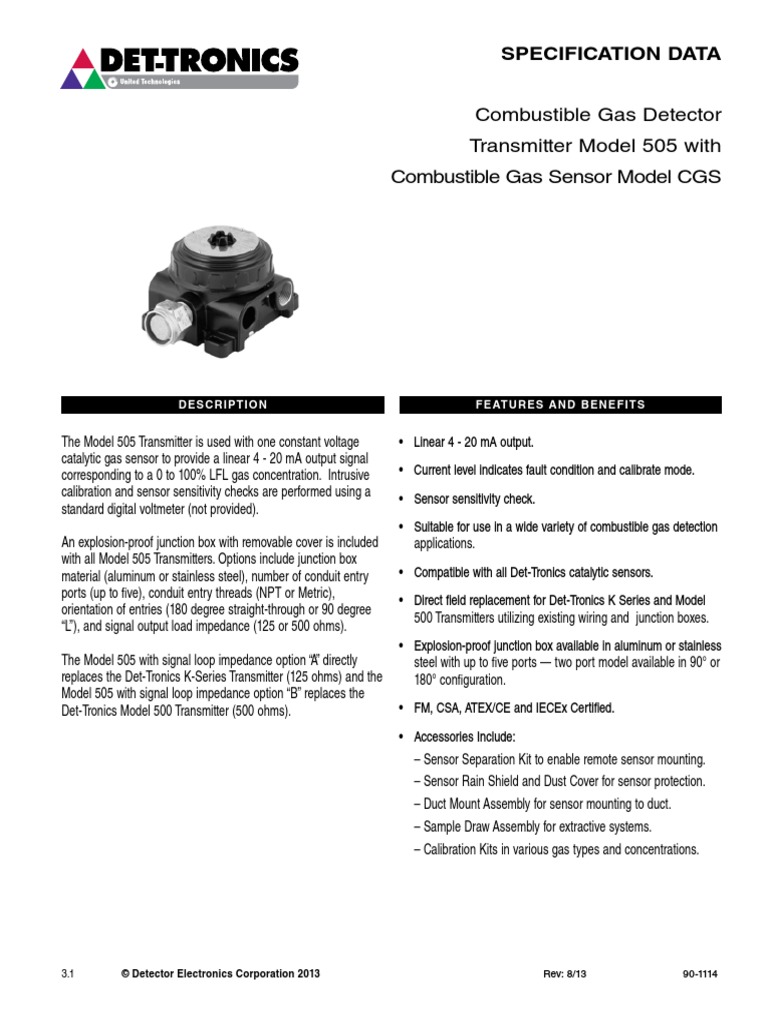 90 1114 3.1 505 CGS | PDF | Sensor | Equipment