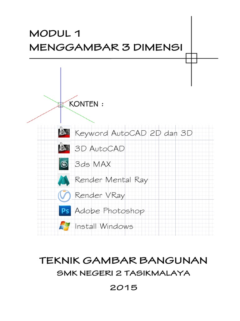 MODUL Vol.1-Keyword & 3d AutoCAD | PDF