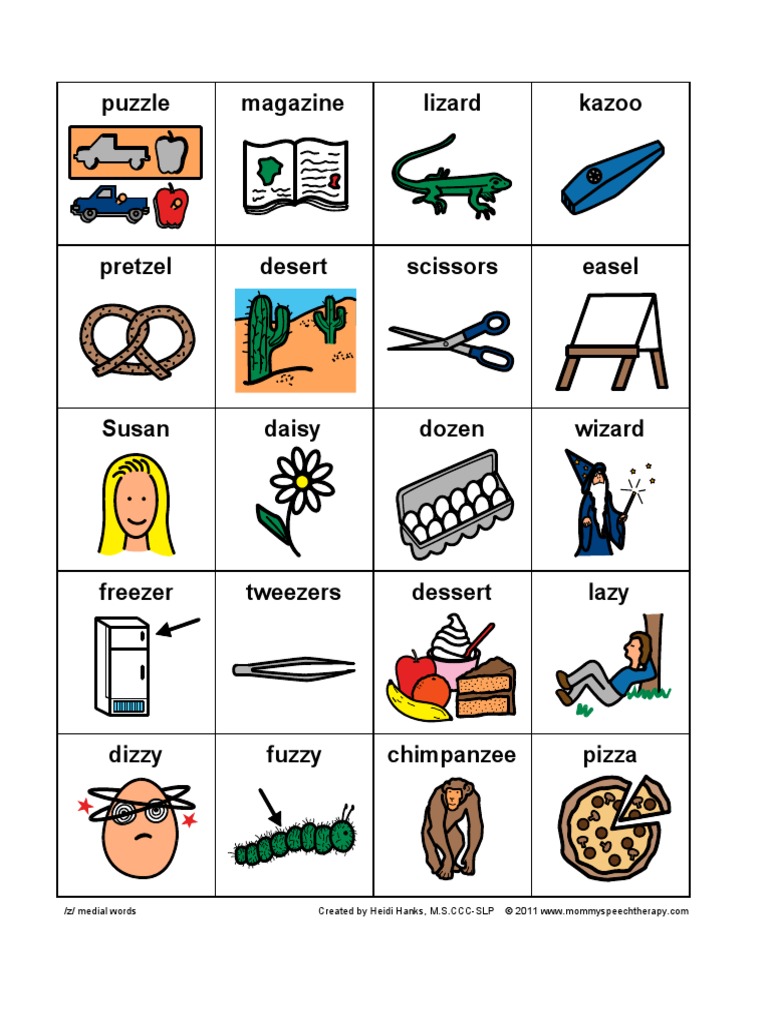Z Medial Words | PDF