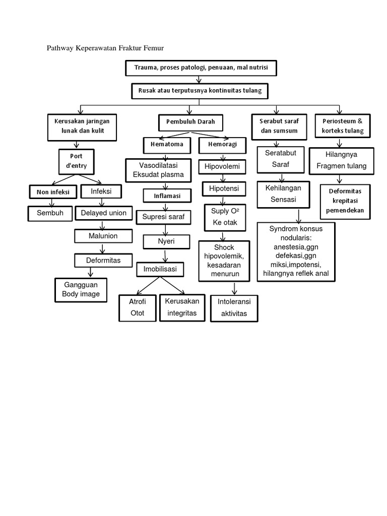 Pathway Keperawatan Fraktur | PDF