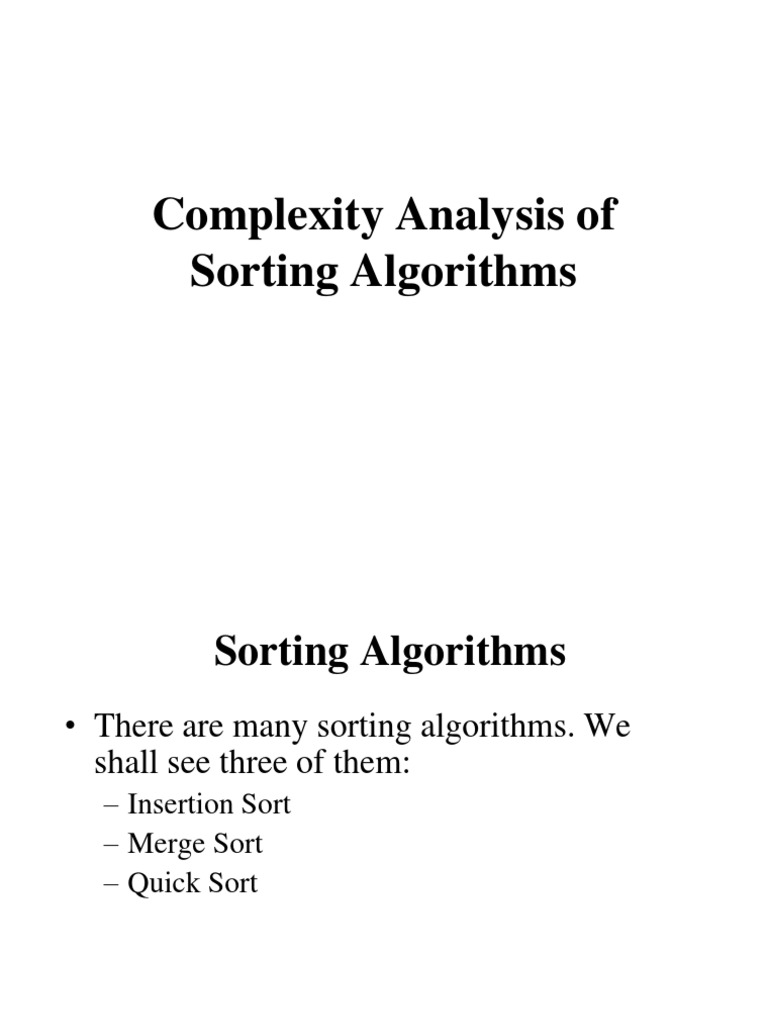 Algorithm Analysis for CS Students | PDF | Areas Of Computer Science ...