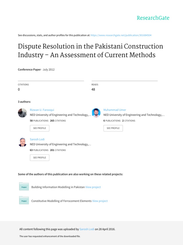 10 Dispute Resolution in The Pakistani Construction Industry-An ...