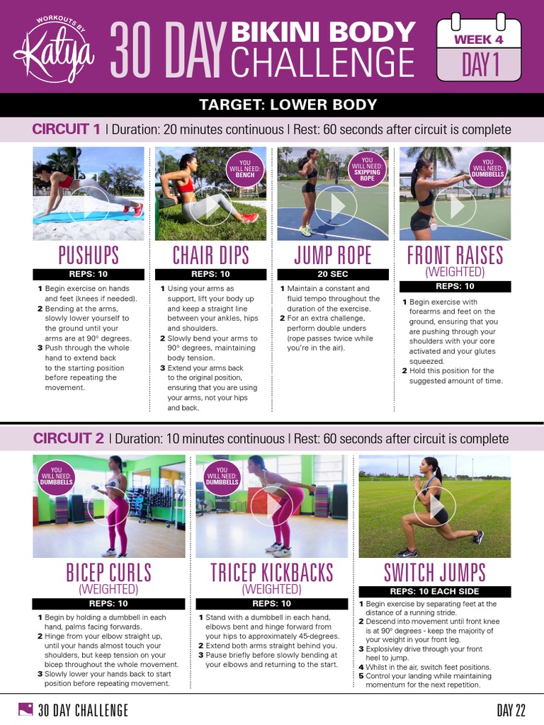 30 Day Challenge Bikini Body Week 4 | Foot | Limbs (Anatomy)